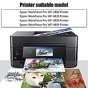 NoahArk 2 Packs 822XL Remanufactured Ink Cartridge Replacement for Epson 822 822XL T822 T822XL High Yield Ink for Workforce Pro WF-3820 WF-4820 WF-4830 WF-4833 WF-4834 Printer(2 Black)