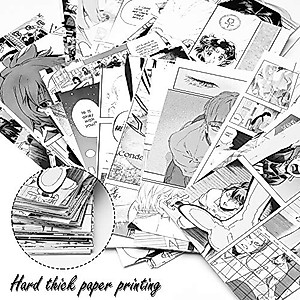 TICIAGA 50PCS Anime Panel Aesthetic Pictures Wall Collage Kit, Anime Style Photo Collection Dorm Decor for Teens&Young Adults, Wall Prints Kit, Small Posters for Room Bedroom Aesthetic