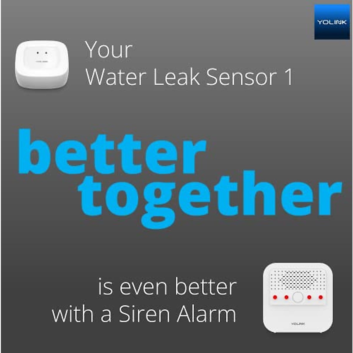 YOLINK Water Leak Detector, 1/4 Mile World's Longest Range, Wireless Smart Water Leak Sensor, Alexa, IFTTT, Hub Required