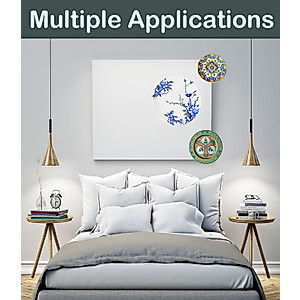 UVAPEK 10 Pack Plate Hangers for Wall, 4 Inch Heavy Duty Stainless Steel Decorative Invisible Wire Wall Plate Hangers with 10Pack Wall Hooks,Compatible 4 to 5 Inch for Antique Plates and Arts, Gold