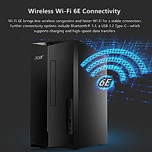 acer Aspire TC-1780-UR12 Desktop | 13th Gen Intel Core i7-13700 16-Core Processor | 16GB 3200MHz DDR4 | 512GB M.2 PCIe Gen 4 SSD | 1TB HDD | SD Card Reader | Intel Wi-Fi 6E AX211 | Win 11 Pro,Black