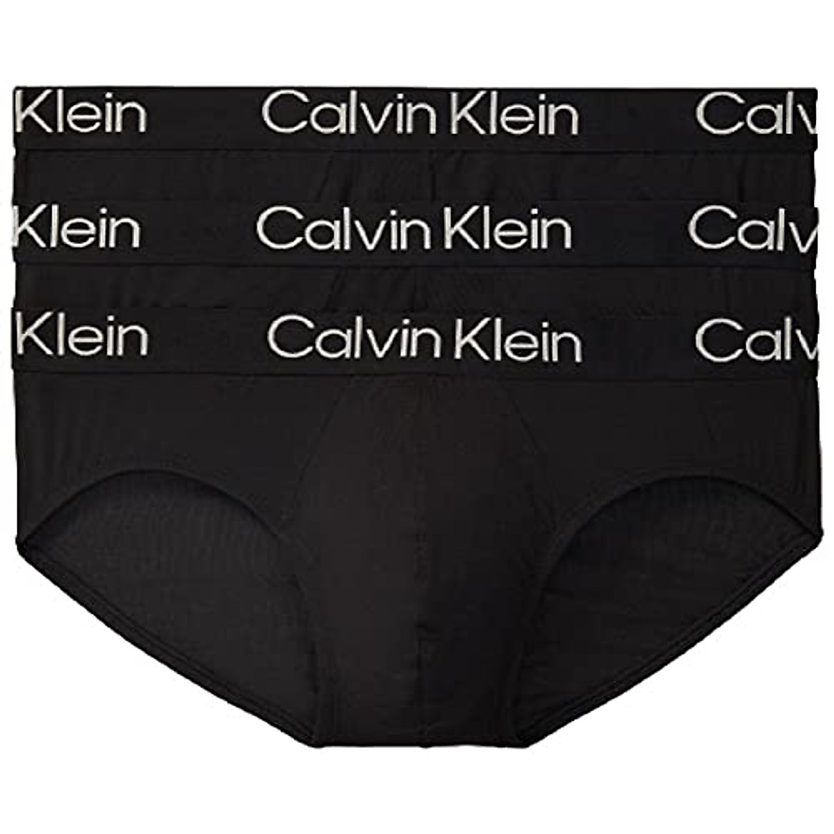 Calvin Klein Men's Ultra Soft Modern Modal Hip Brief, 3 Black, L