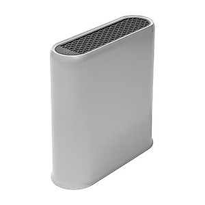 Berghoff LEO Polypropylene (PP) Universal Knife Block 9"x 9.25" x 3" Grey Anti-skid Base Two-tone Knife Insert Store up to 8 knives Space-efficient