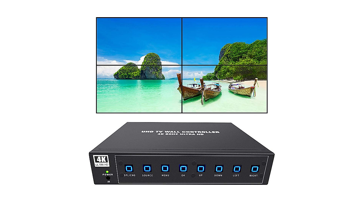 ISEEVY 4K60 UHD Video Wall Controller 2x2 1x2 2x1 1x3 3x1 1x4 4x1 TV ...