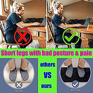 Foot Rest for Under Desk at Work, Footrest Under Desk Ergonomic Foot Stool Leg Support Pillow Cushion for Office Home, Teardrop Black