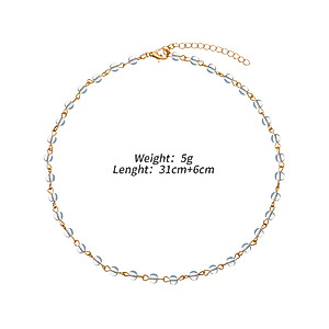 BBTO 9 Pieces Gold Layering Chain Choker Necklace Layered Pendant Statement Necklace for Women Girls (Style A)