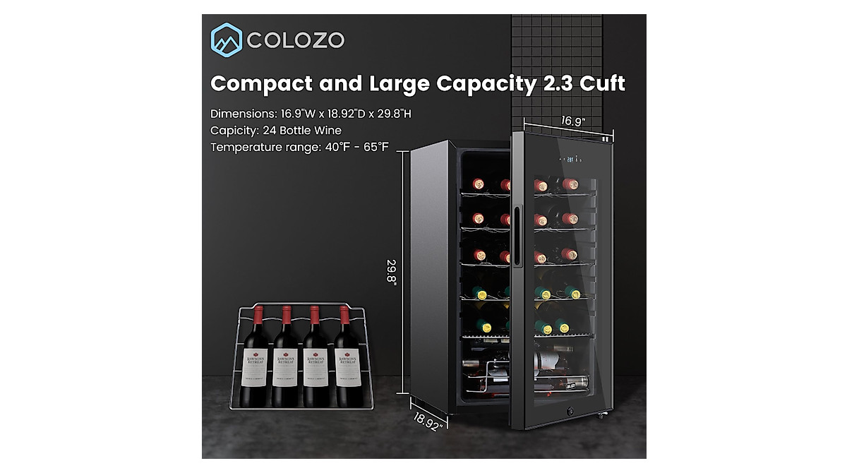 Buy COLOZO 17" Wine Cooler - 24 Bottle Capacity