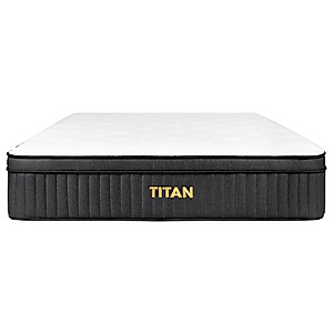 Brooklyn Bedding Titan 13" Hybrid Luxe Mattress for Plus Size Sleepers with Cooling Cover, Cal King