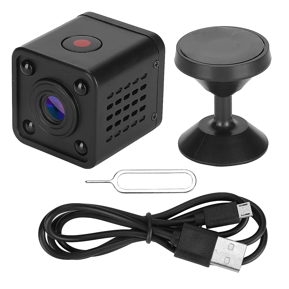 Zerodis Sports DV Surveillance Outdoor Camera, Rechargeable Battery Powered 1080P Wireless WiFi with Night Vision Spotlight AI Motion Detection USB Powered for Daily Exercise