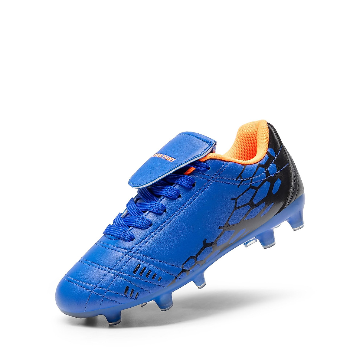 DREAM PAIRS Boys Girls Soccer Football Cleats Shoes for Little/Big Kid,Size 12 Little Kid,Royal/Blue/Orange,SUPERFLIGHT-3K