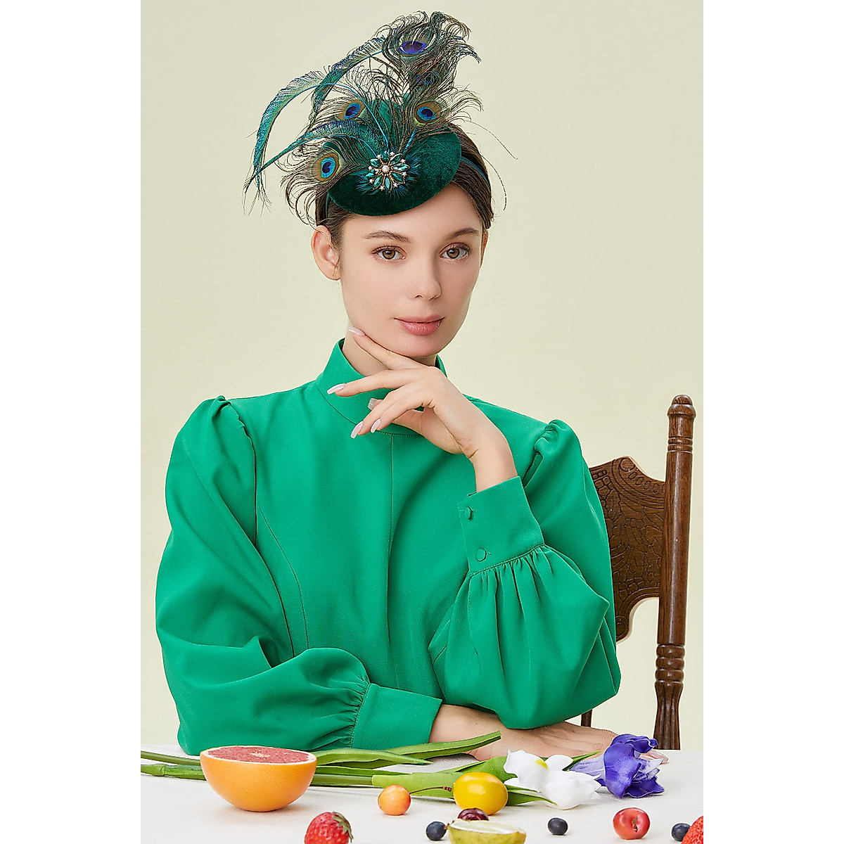 BABEYOND Fascinator Hat Tea Party Kentucky Fascinator Hat Derby Pillbox Hat