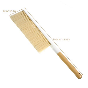 SEWOART Dust Brush Cleaning Brush Soft Bristle Hair Brush Soft Brush Hair Broom Brush Grubber Whisk Brooms Hand Broom Car Brush Sand Brush to Clean Brush for Cleaning The Pet Beige