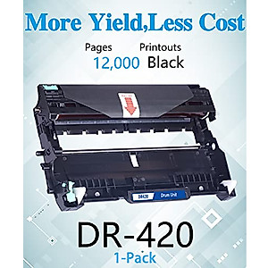 MM MUCH & MORE Compatible Drum Unit Replacement for Brother DR-420 DR420 TN450 use for HL-2240 2240D 2270DW 2280DW MFC-7360N 7460DN 7860DW DCP-7060D 7065DN Printers (1-Pack)