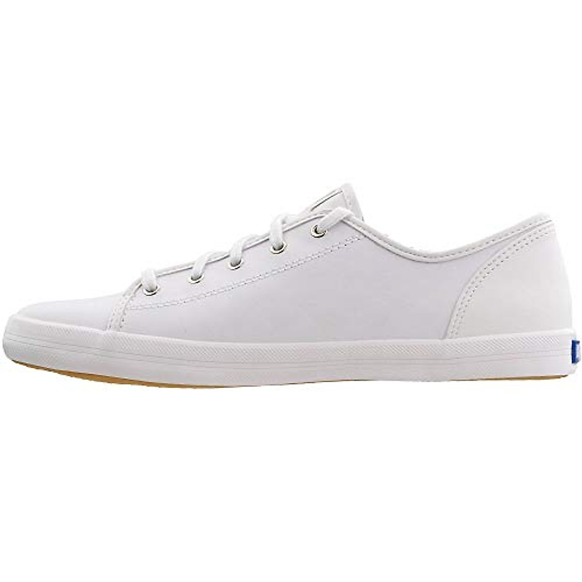 Keds girls Kickstart Sneaker, White Leather, 2 Big Kid US