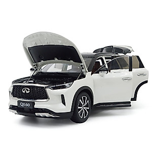 Paudi Model 1/18 Scale Diecast Cars 2022 Infiniti QX60 Model Car For Adults Collection White