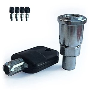 Lock and Key for Gumball Machine - Vending Machines Top Lid Tubular Key Lock for Capsule, Candy, Gumball Vending Machine. Classic Gumball Machine Lock and Key 1/4" Thread (4pc - Key Y3)…