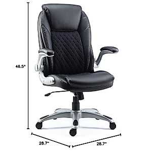 Staples Sorina Bonded Leather Chair (Black, Sold as 1 Each) - Adjustable Office Chair with Plush Padding, Provides Lumbar, Arm and Head Support, Perfect Desk Chair for the Modern Office