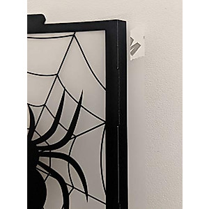 Halloween PVC Haunted House Bat and Spider Decorative Lanterns Battery Powered LED Light Up Electric Votive Candle Tea Light Foldable Collapsible -Set of 2