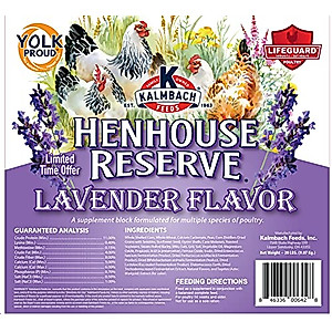 Kalmbach Feeds Henhouse Reserve Lavender Flavored Treat Block for Chickens, 20 lb