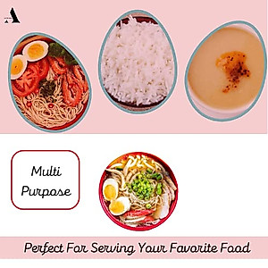 AFWAN Ramen Bowl Set of 4 32 OZ with Large Melamine Bowls Spoons Complete Dinnerware Set with Chopsticks long-lasting Japanese style