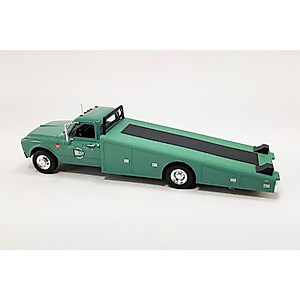 1967 Chevy C30 Ramp Truck Holley Speed Shop, Green - Acme A1801707GH - 1/18 Scale Diecast Car