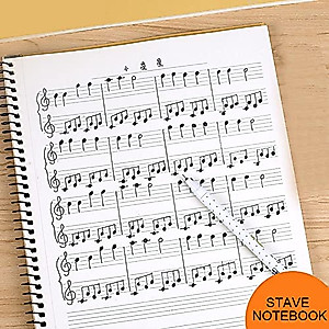 Notebook Beautiful Practical for Amateurs for Copying Music Score(Black piano pattern)
