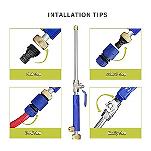 XUNCHI High Pressure Power Washer Wand Hydro Jet Nozzle for Garden Cleaning Car Washing Watering Sprayer Cleaning Tool