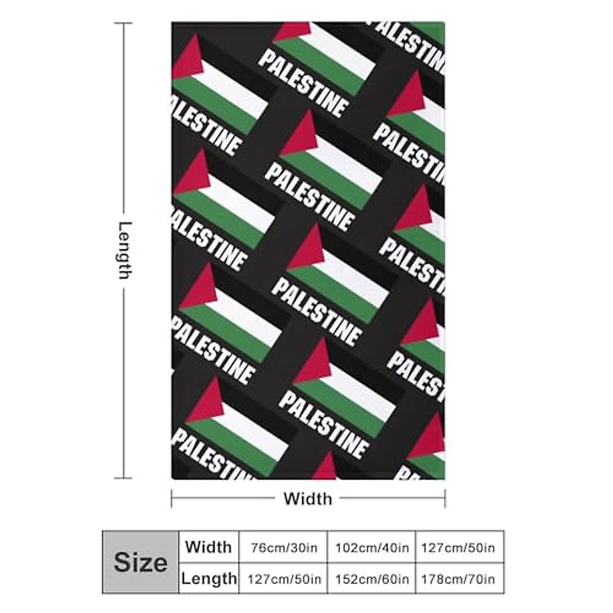 Fattyeery Palestine Flag Blanket Queen Size Soft Plush Blankets for Women Men Couch Bed Sofa Fashion Cute Luxury 30"x50"
