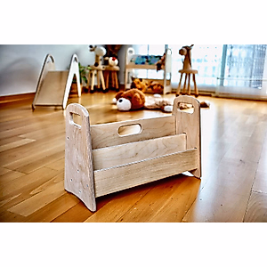 Montessori Freestanding Bookshelf | Storage Bookshelf | Easy Access Wooden Book Rack | Storage with Wooden Shelves for Your Kid's Books | Perfect Height for Kids (Small)