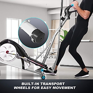 FUNMILY Elliptical Machines, Elliptical Trainer Machines with LCD Monitor and Pulse Rate Grips Magnetic Smooth Quiet Driven Max Weight Capacity 350Lbs