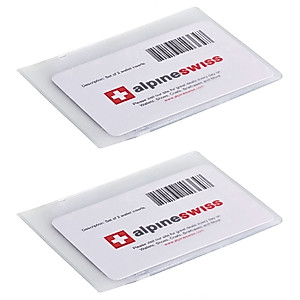 Alpine Swiss Set of 2 Wallet Inserts 6 Pages Credit Card Holder Picture Windows