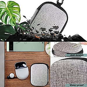 Compatible for Google Pixel Buds Pro 2022 Case, [Portable] [Keychain] [Storage Bag] Hard Case for Google Pixel Buds Pro/Pixel Buds A-Series/Pixel Buds 2 Case (Grey)