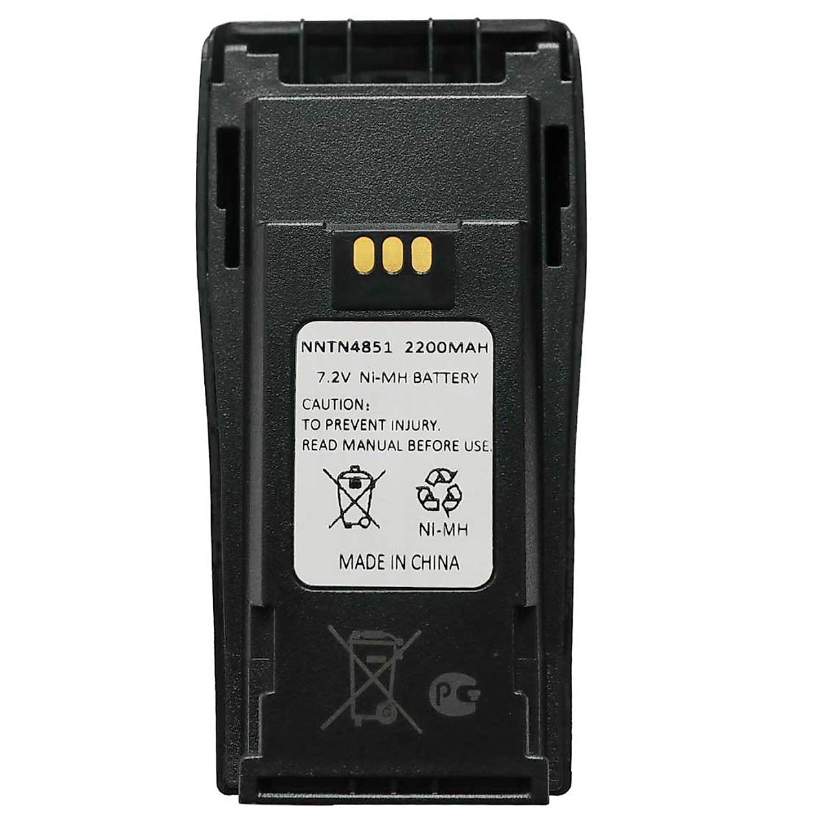 Teseko NNTN4851 NNTN4851A NNTN4496 NNTN4497AR NNTN4970A 7.2V 2200mAh Ni-MH Two-Way Radio Battery Replacement for Motorola CP040 CP140 CP150 CP160 CP180 CP200 PR400 EP450+Belt Clip