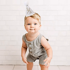 Boho Half Birthday Conical Cap - Natural 6 Month Celebration Hat with Milky White Color for Birthday Celebration