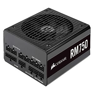Corsair RM750, RM Series, 80 Plus Gold Certified, 750 W Fully Modular ATX Power Supply - Black