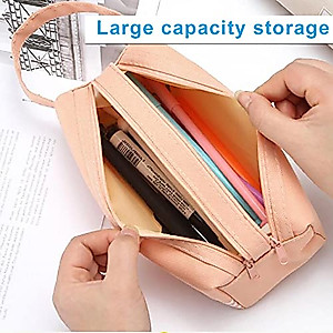 Tie Dye PU Leather Waterproof Pencil Case Pencil Pouch Stationery Bag Pencil Bag for Girls Teens Students Art School and Office Supplies