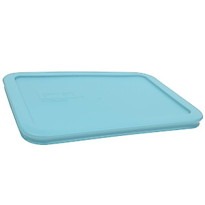 Pyrex (6) 7210 Glass Containers & (6) 7210-PC Surf Blue Lids