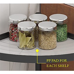 ZIGAMA 3-Tier Kitchen Pot Rack, Multi-layer Corner Shelf Stand Metal Shelves for Kitchen