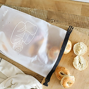 (re) zip Bread, Bagel, & Pantry Storage Bag | BPA-Free, Food Grade, Reusable, Machine Washable, Roll Top | Ideal for Keeping Bread & Baked Goods Fresh