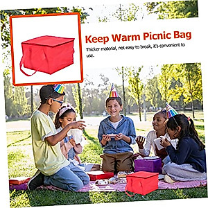ULTECHNOVO Insulated Picnic Bag Bottle Warmer Portable Tote Lunch Bag Tote Picnic Lunch Bag Thermal Lunch Bag Insulated Bag Take-out Food Delivery Bag Pizza Insulation Bag Outdoor