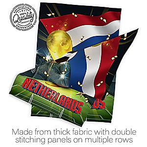 Ornament Collection World Cup Netherlands Garden Set Wood Sports Soccer Game Goal Ball Football Entertainment Activity Physical House Decoration Banner Small Yard Gift Double-Sided, Flag + Wall Dowel