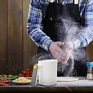 Flour Sifter,HYCBTC,Battery Operated Flour Sifter for Baking Almond Flour and Powdered Sugar,Baking Sifter with 20 Mesh Stainless Steel Sieve, 4 cup Flour Sieve Easy to Clean…