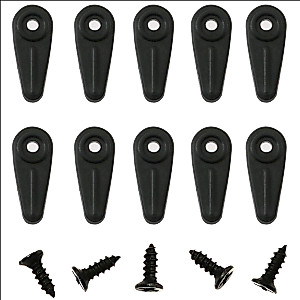 MEETOOT 30 Sets Photo Frame Back Plate Buckle Black Back Plate Hook Turn Button with Screws for Pictures Hanging, Gift Box, Decoration Box