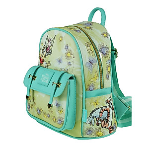 KBNL Winnie The Pooh 11 inches Faux Leather Mini Backpack - A21773, Multicoloured, Medium