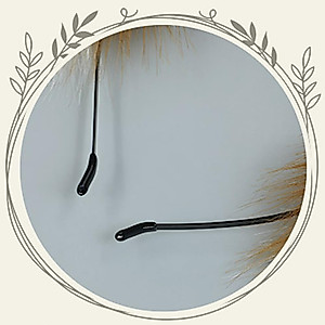 TTYAO REII Fluffy Dog Ears Headband Animal Ears Headband Puppy Ears with Tail for Cosplay Party Headdress Costume Accessories (Brown White)