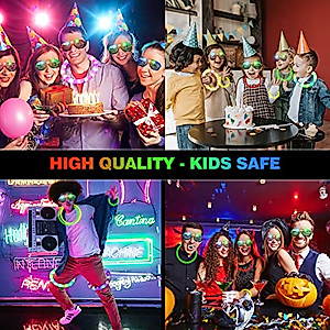 166PCS Glow In The Dark Party Supplies For Kid/Adults,Led Light Up Party Favors Toys With 100 Glow Stick Bulk, 40 Finger Lights, 16 Flashing Glasses, 10 Tubes Sensory Birthday Halloween Neon Supplies