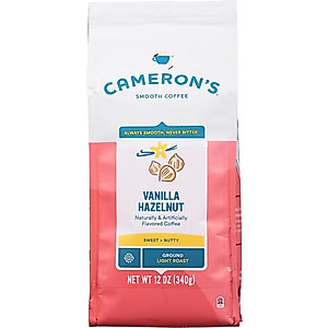 Cameron's Coffee Roasted Ground Coffee Bag, Flavored, Vanilla Hazelnut, 12 Ounce