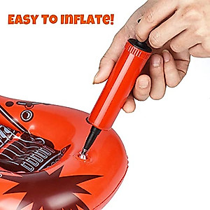 Pulchra Inflatable Instruments Set 22Pcs, Inflatable Guitar for Kids, Fun Musical Instruments Accessories Inflatable Props for Birthday Party Favors Decoration Photo Booth, with Air Pump