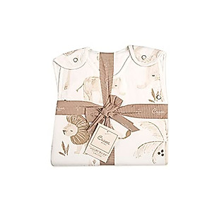 Crane Baby Wearable Blanket, Wearable Soft Cotton Baby Blanket for Boys and Girls 0-9 Months, Safari Animal, 19”w x 30”h