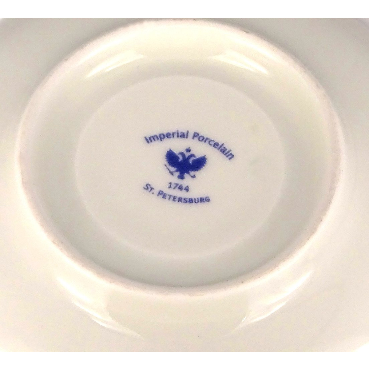 Lomonosov Porcelain Tulip Cobalt Net Tea Cup and Saucer Set 8.45 oz/250 ml